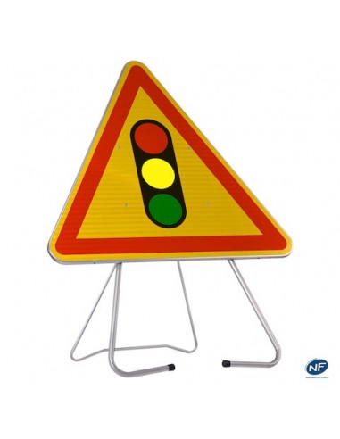 Panneau triangulaire de signalisation 1000 mmcl t1 - ''feu tricolore ...